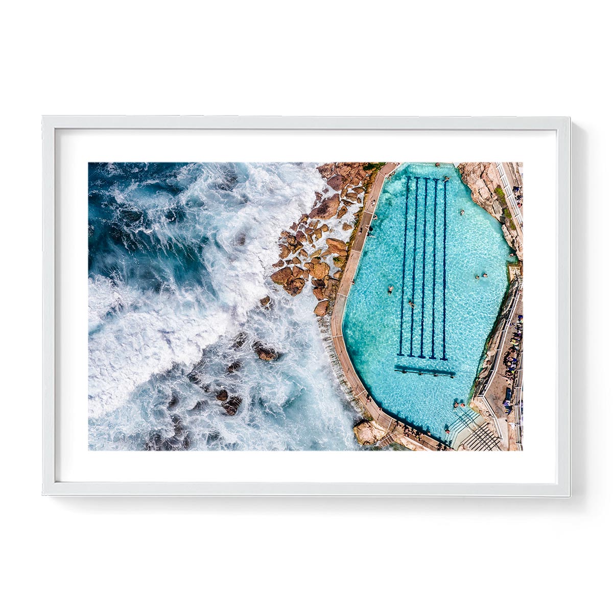 Laps | Bronte Aerial Ocean & Surf Photo Print Art by Frame Chasers ...