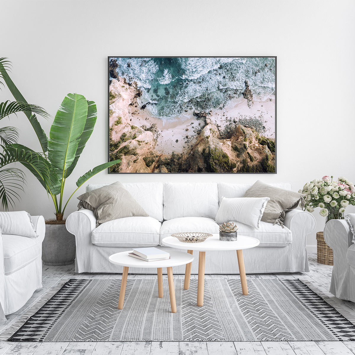 Rough | Aerial Ocean & Beach Photo Print Art by Frame Chasers – FRAME ...